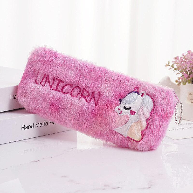 Plush Unicorn Cute Pencil Case Licorne Kawaii Girls Estuche Para Lpices ...