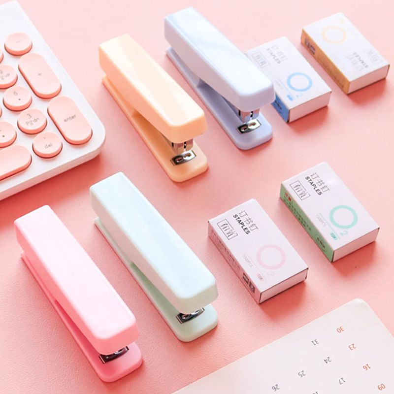 1 Set Mini Stapler Staples Kit Portable Labor-saving No. 10 Staplers ...