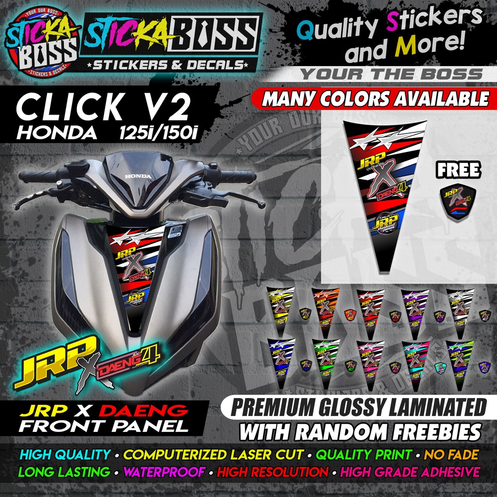 HONDA CLICK V2 125i/150i [JRP x DAENG] FRONT PANEL STICKER (SOLD PER ...