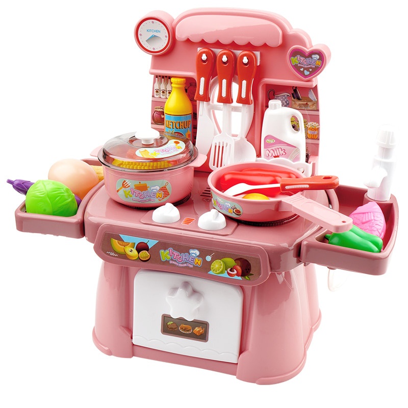 Kitchen Toys Imitated Chef Light Music Pretend Cooking Food Play ...