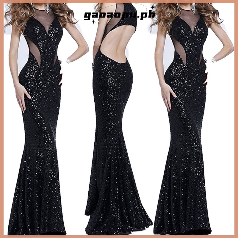 Sexy V Neck Backless Women Party Dress Women Formal Wedding Long Ball ...