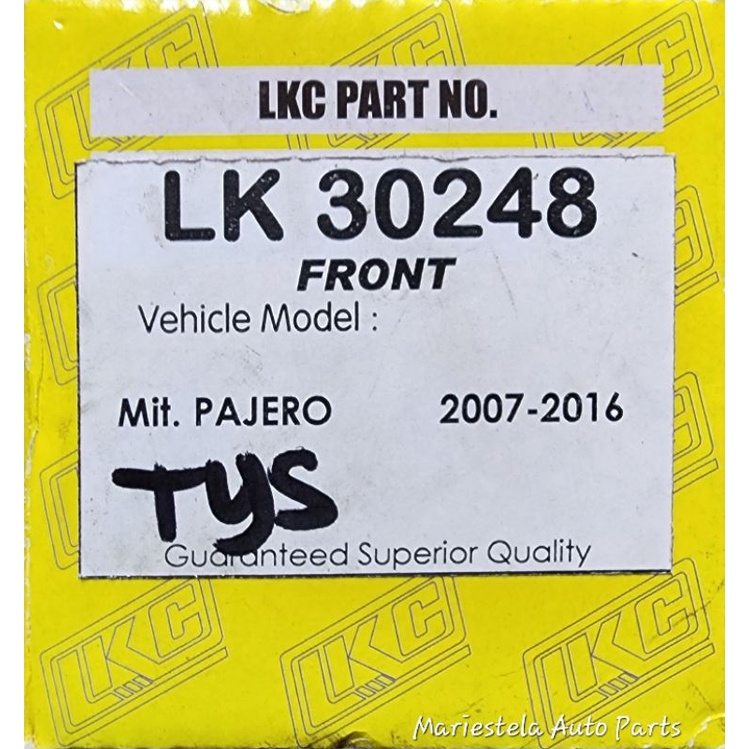 Brake Pad Mitsubishi Pajero 2007 - 2016 Front ( LKC Brand ) | Shopee ...