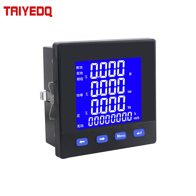 ۩Three-Phase LCD Multi-Function Power Meter With RS485 0.5 Class V A W VA HZ VAR KWH ☏l | Shopee ...