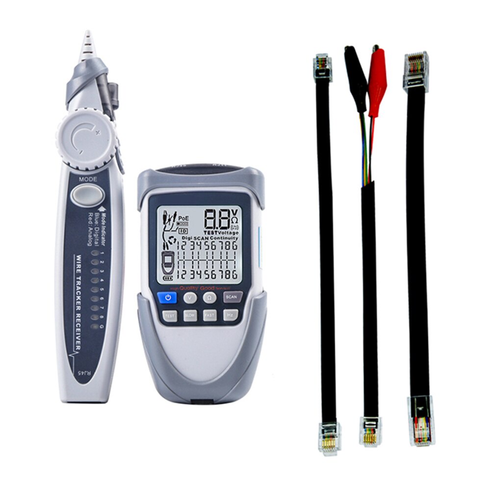 LCD Digital Network Cable Tester Tracker Continuity Handheld Voltage ...