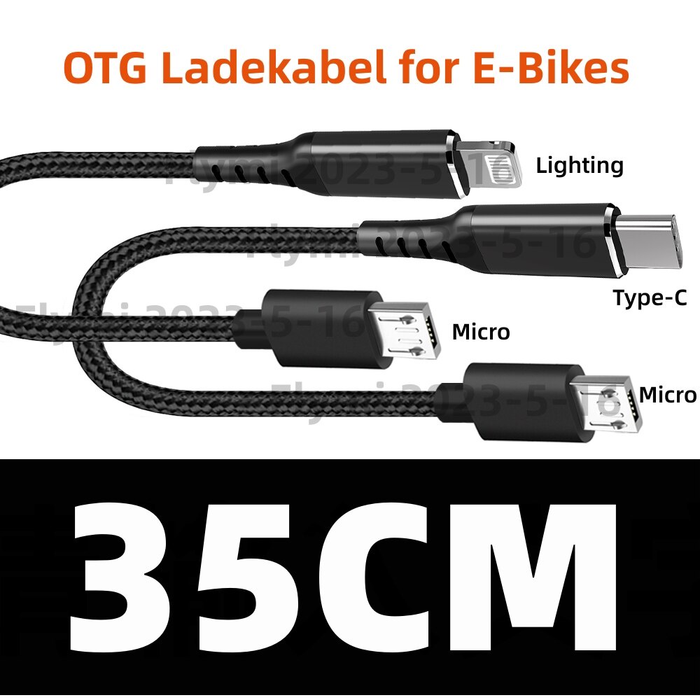 E-Bike Micro A to USB-C Charging Cable for Smartphones to Bosch E-Bike ...