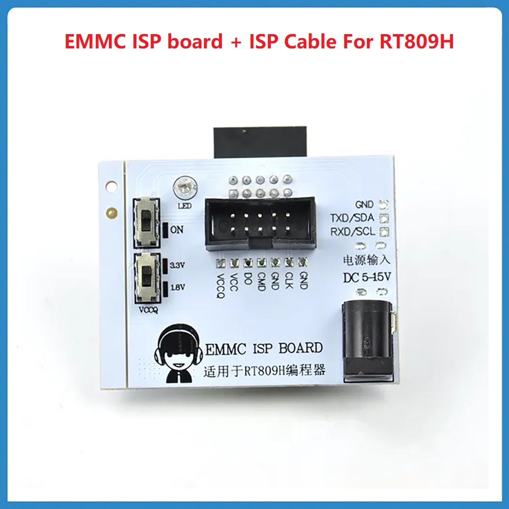 Original RT809H EMMC ISP Board Add ISP Cable Flying Wire Inline Read Write Conversion Board RT ...