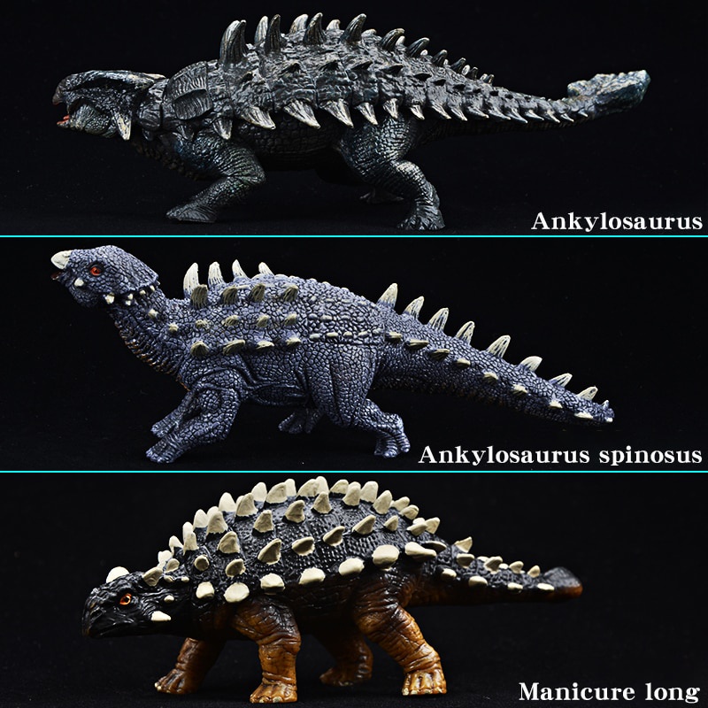 Solid Simulation Jurassic Dinosaur Animal Model Saichania Spiny ...