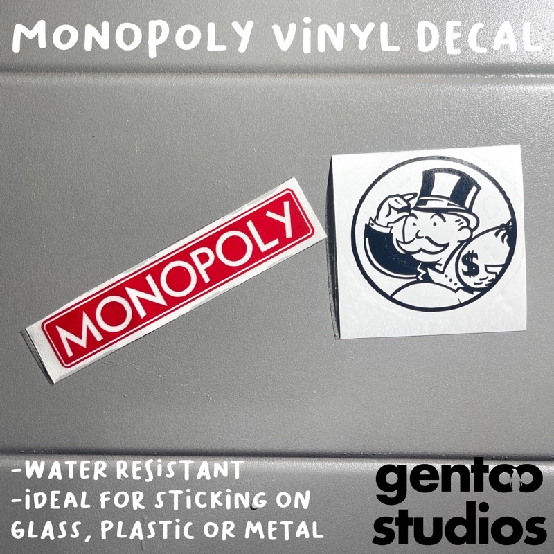 Monopoly - Vinyl Decal Sticker - water resistant, high quality, long ...