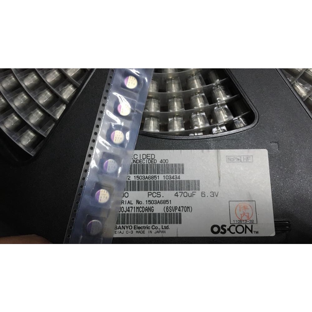 Original new 100% SMD solid state capacitor 6.3V470UF 8*12 6SVP470M ...
