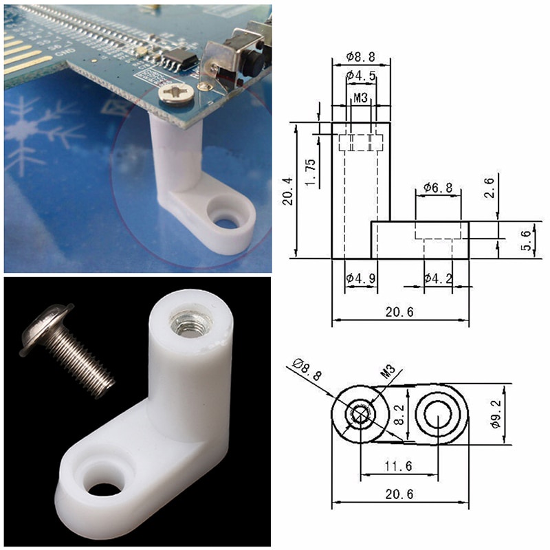 40pcs Arcade L Type PCB Mounting Feet Legs With Screw For JAMMA MAME ...