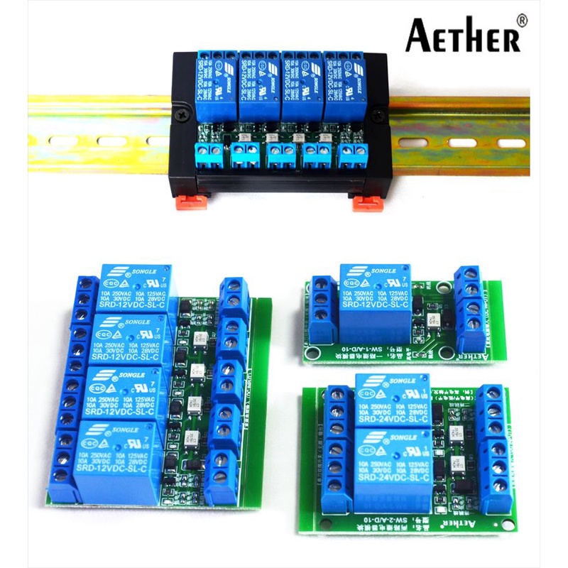5V 12V 24V Relay Module With Full Optocoupler Output 1 2 4 channels/Way ...
