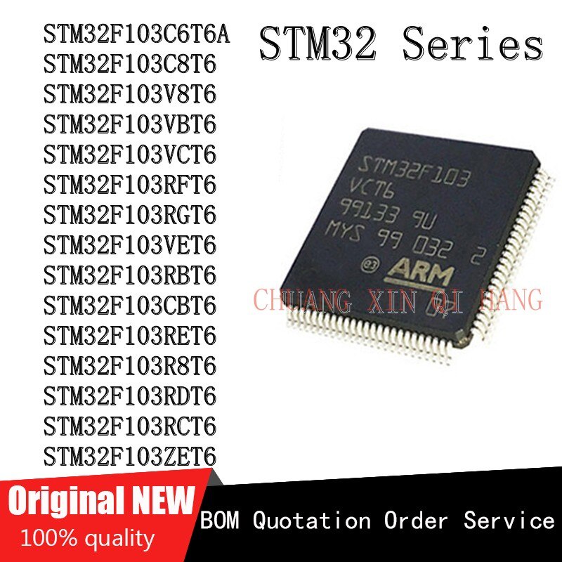 STM32F103C6T6A STM32F103C8T6 STM32F103RFT6 STM32F103RGT6 STM32F103RBT6 STM32F103CBT6 ...