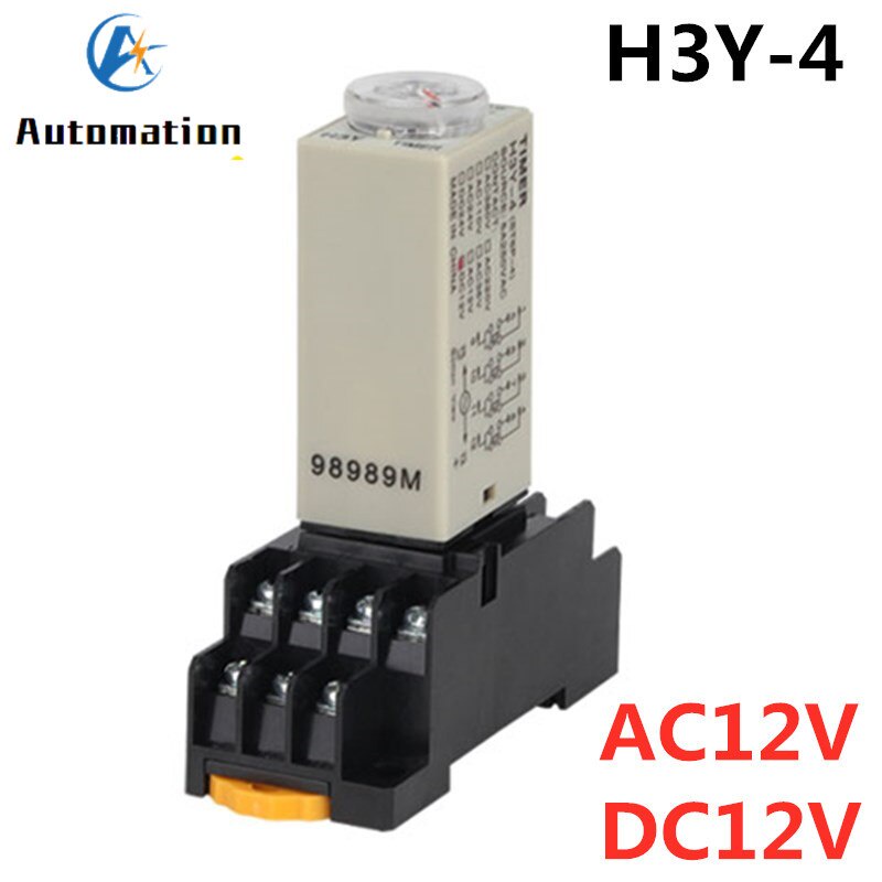 H3Y-4 Power-on Delay Rotary Knob 1S/5S/10S/30S/60S/3M/5M/10M/30M Timer ...