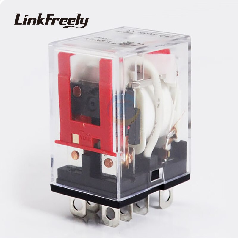 YJ2N-LY Mini Middle Electromagnetic Relay 2NO+2NC Wide 8 Pins 12VDC ...