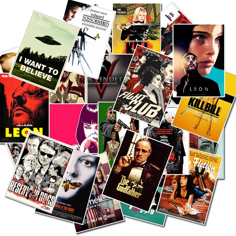 25pcs Classic Movie stickers For Luggage Laptop Art Painting Kill Bill ...