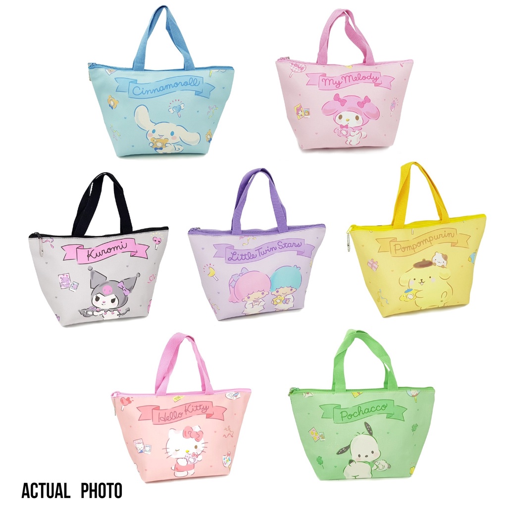 Non Insulated Lunch Tote Bag MyMelody HelloKitty Pompompurin Kuromi Pochacco Cinnamoroll ...