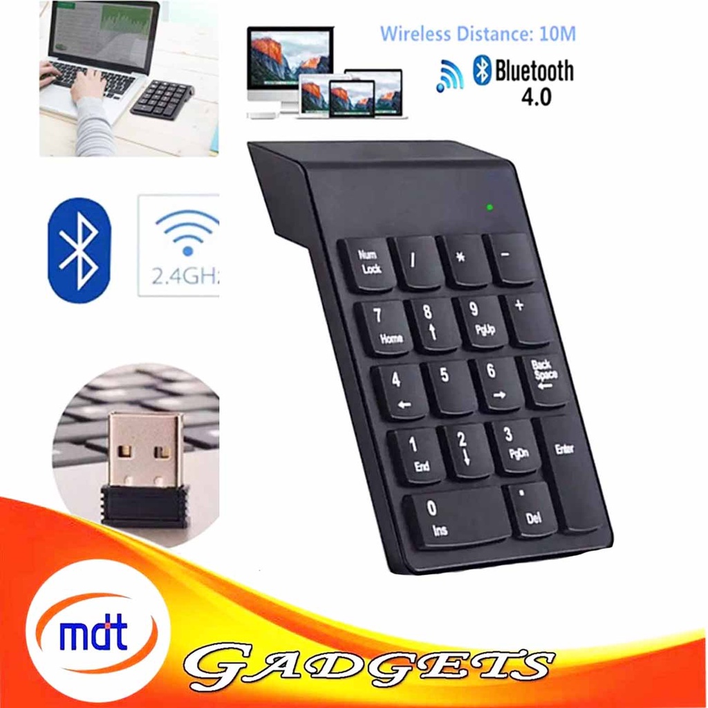 Mini Numeric Keypad Number Pad 18 Keys Digital Keyboard for PC Desktop ...