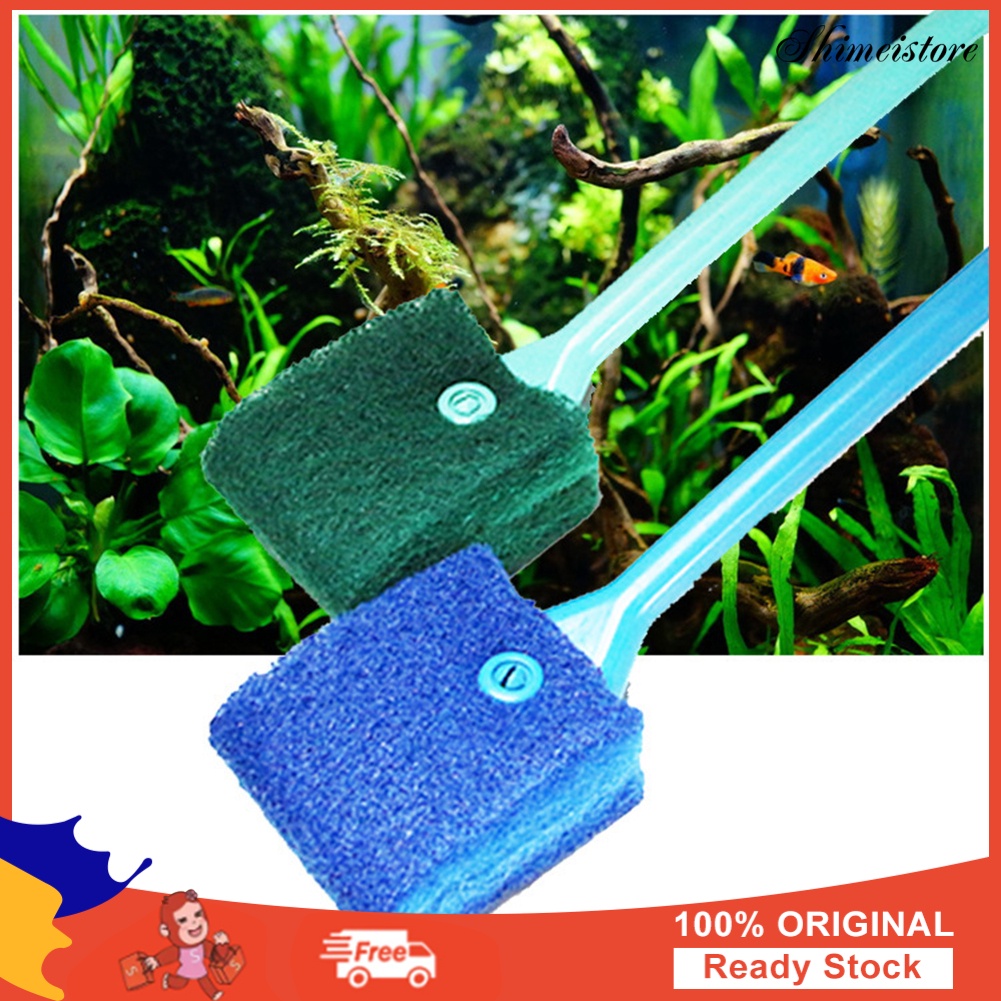【COD】shimei Double Side Brush Cleaner Scrubbers Aquarium Long Handle ...
