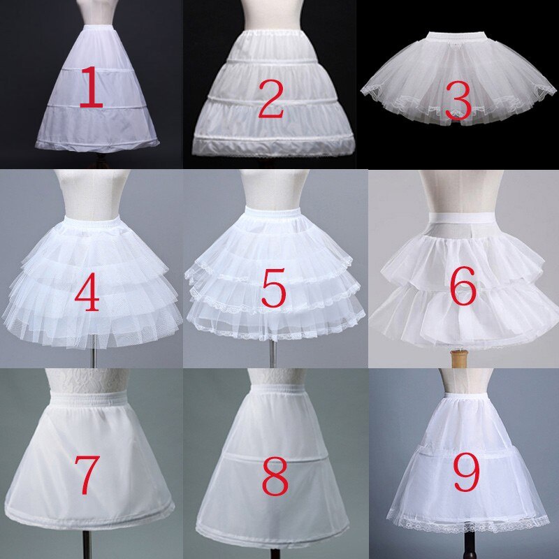Flower Girls Petticoat Underskirt Cosplay Party Short Dress Jupon ...