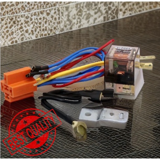 YAMAHA AEROX V2 Horn & Mini Driving Light Relay 4-Pin Socket Universal ...