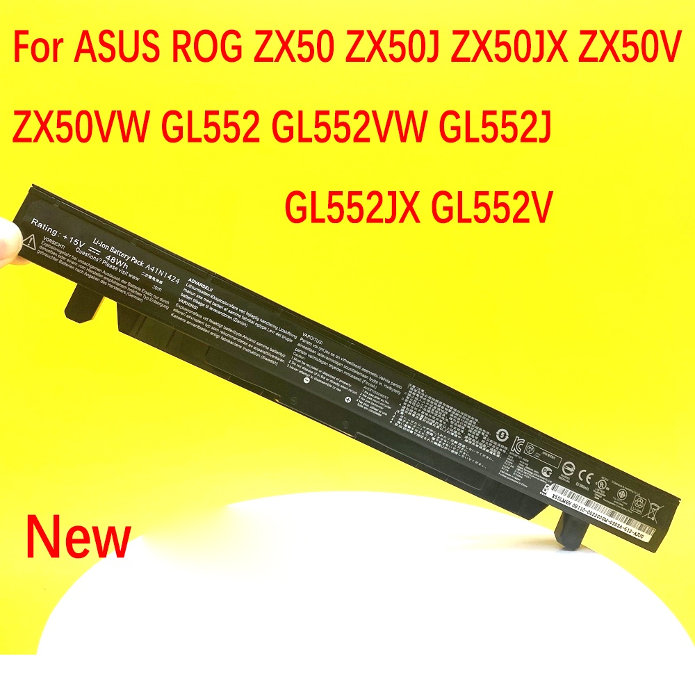 Laptop New A41n1424 Battery Suitable For ASUS ROG Zx50 Zx50j Zx50jx Zx50v Zx50vw Gl552 Gl552vw ...