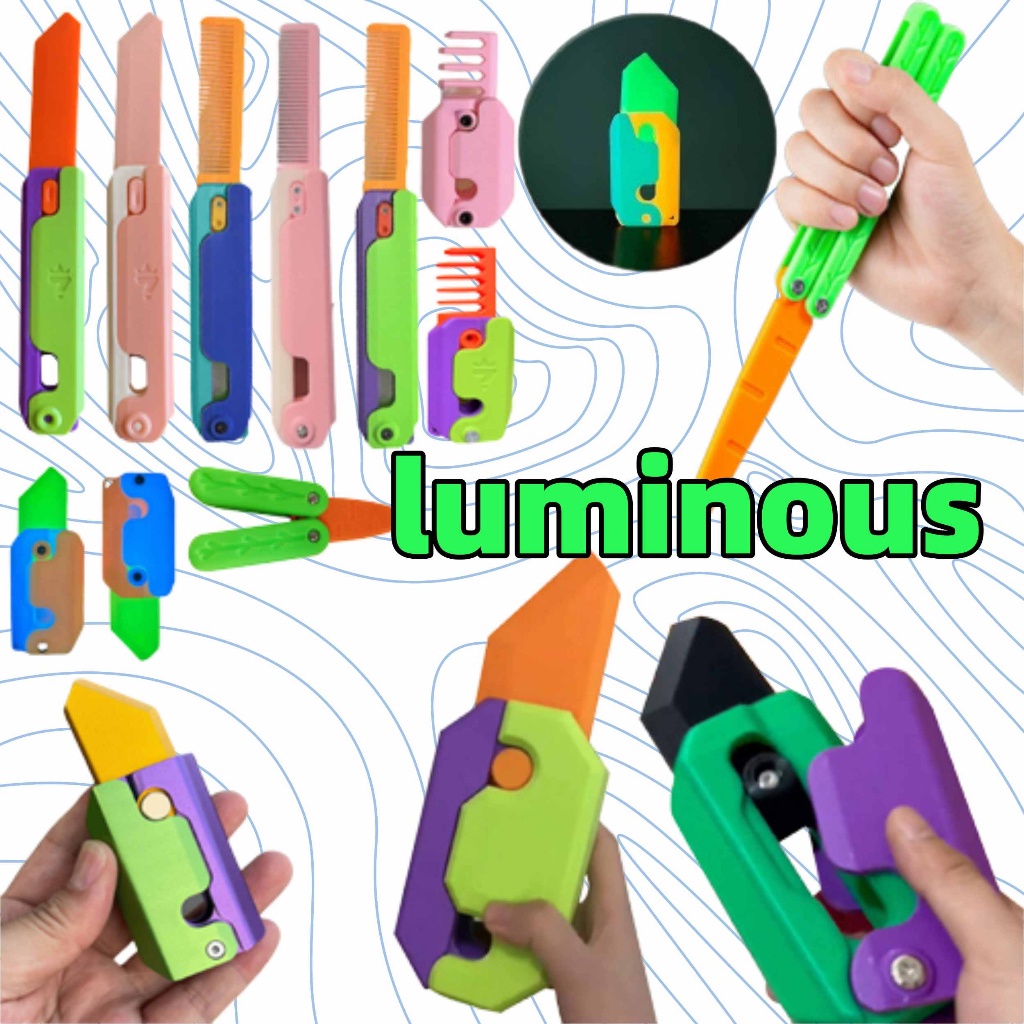 Gravity Knives Carrot Joke Trick Toy Retractable Knives Magic Toy Prop ...
