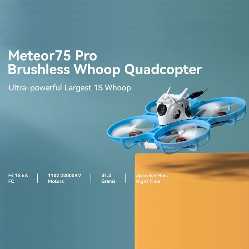 BETAFPV Meteor75 Pro 1S Powerful BWhoop Quadcopter 1102 22000KV ...