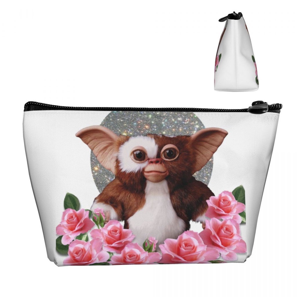 Custom Mogwai Gremlins With Flowers Travel Cosmetic Bag Gizmo Monster ...