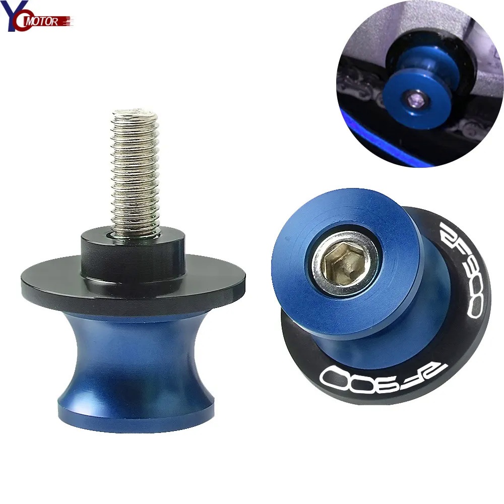 8mm Motorcycle CNC Swingarm Sliders Spools Paddock Stand Bobbins Swing ...