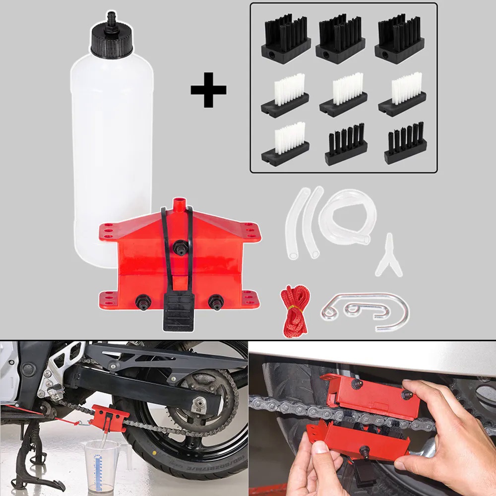 Motorcycle Chain Cleaning Machine Kit for Yamaha R7 R1 Tools for Ducati ...