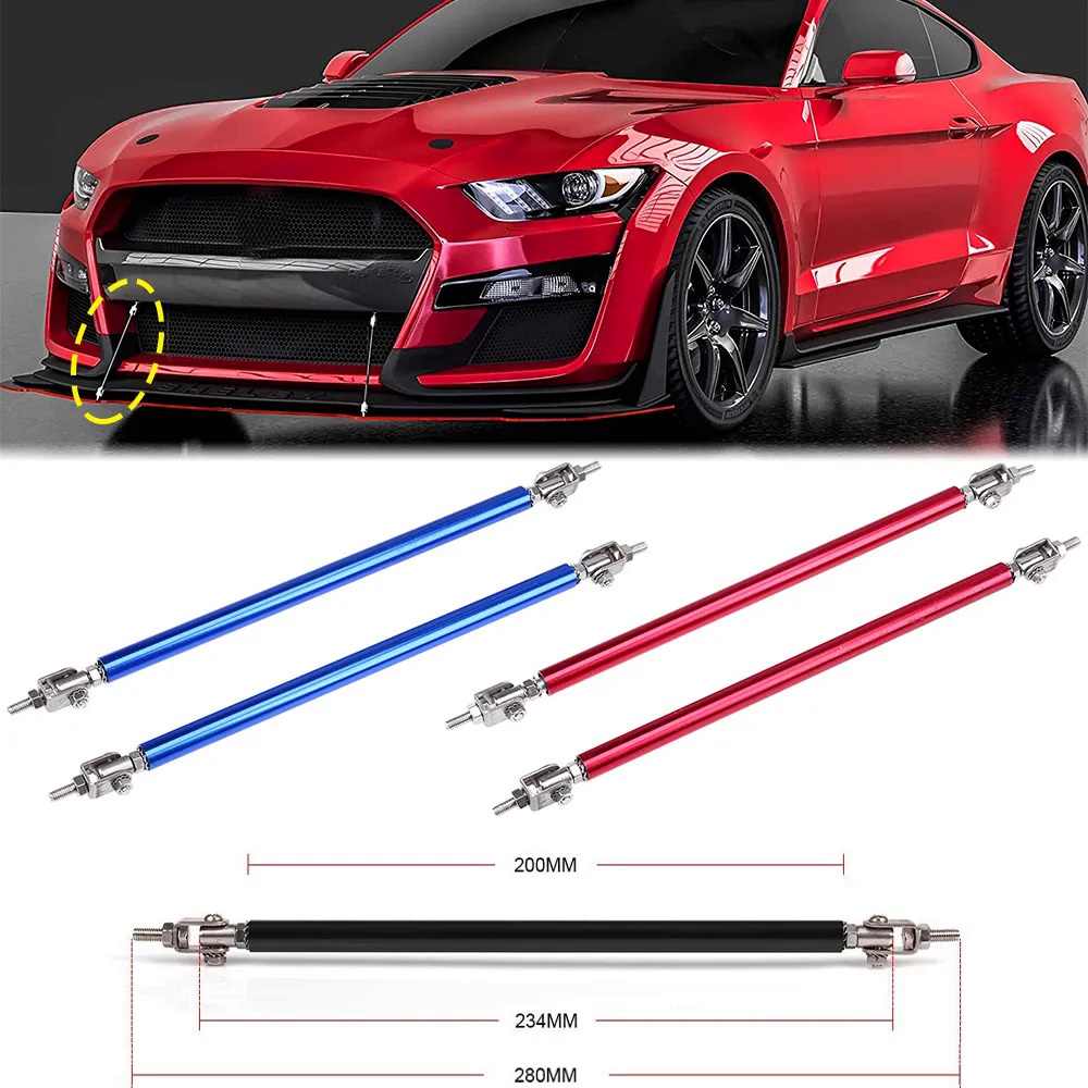 20CM Car Splitter Rods Adjustable Front Rear Bumper Lip Support Strut ...
