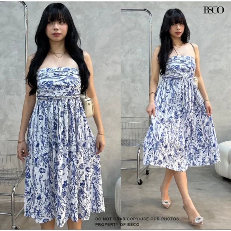ONHAND BSCO SAKURA PLEATED TUBE MIDI DRESS - KOREAN FASHION STYLE ...