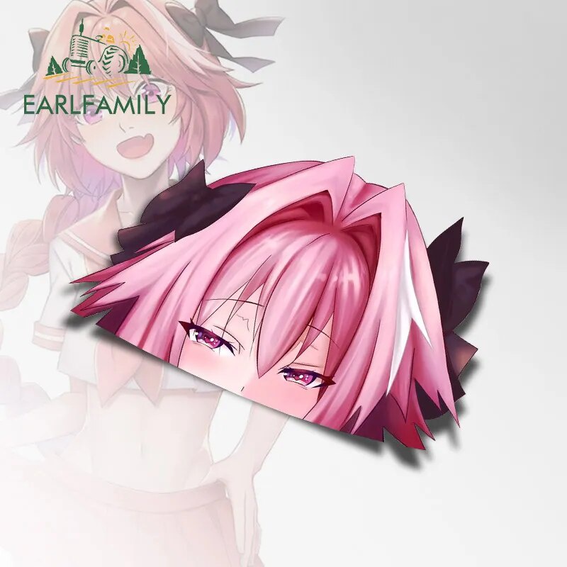 EARLFAMILY 13cm for Astolfo Pink Peek Decal Windows Occlusion Scratch ...