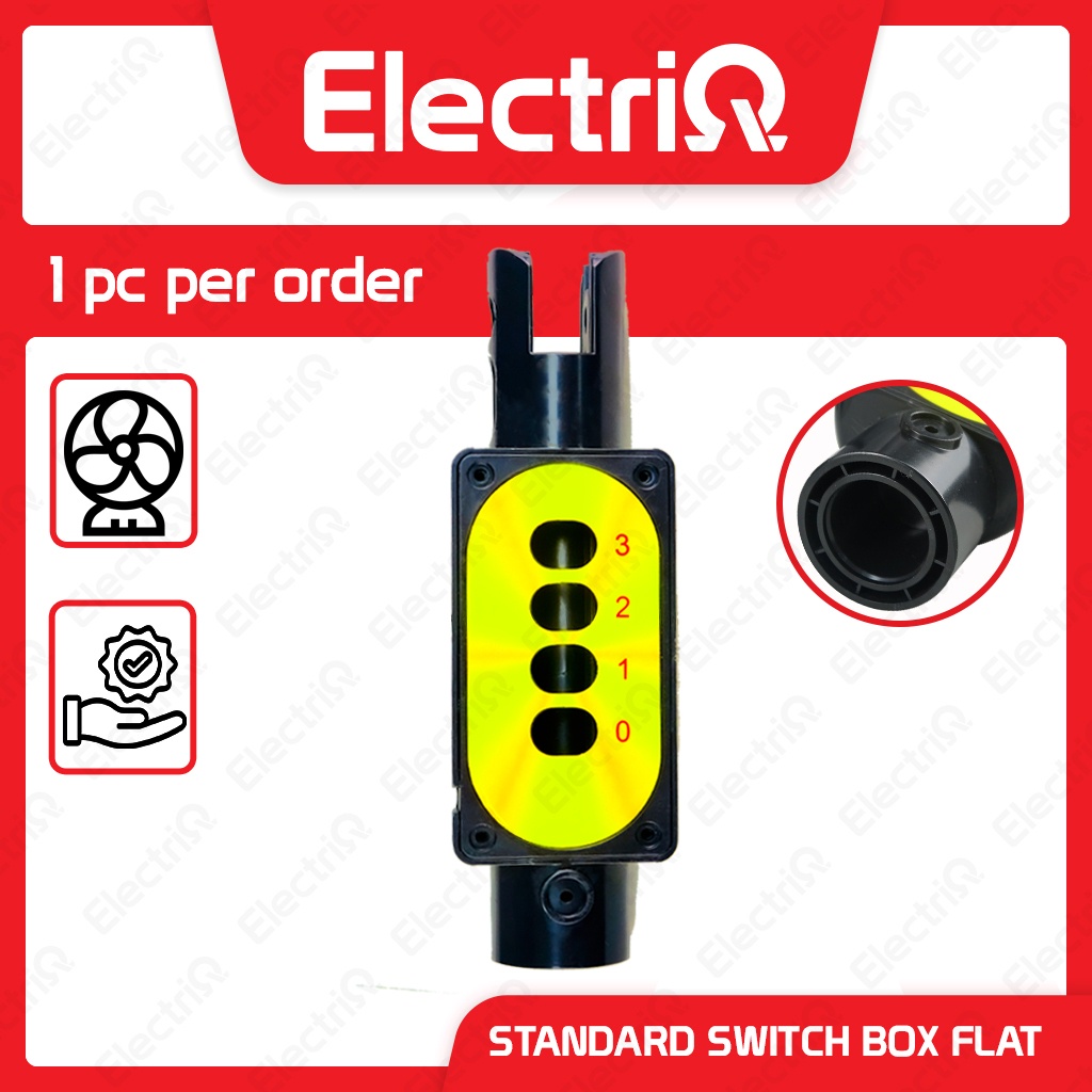 Electriq Standard Electric Fan Parts Switch Box Flat for Electric Fan ...