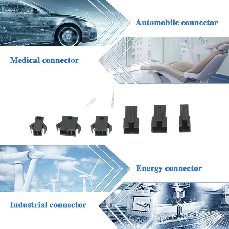 ♝2.54mm Dupont Terminal Male/Female Pin SM2.54 Cable Plug 2/3/4 Pin ...