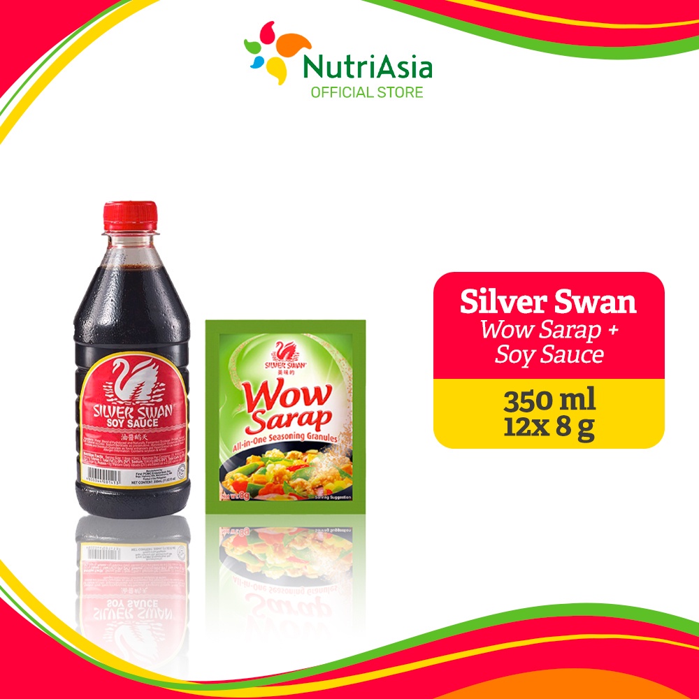 Silver Swan Soy Sauce + Wow Sarap Seasoning (350ml) (12x8g) - BM | Shopee Philippines