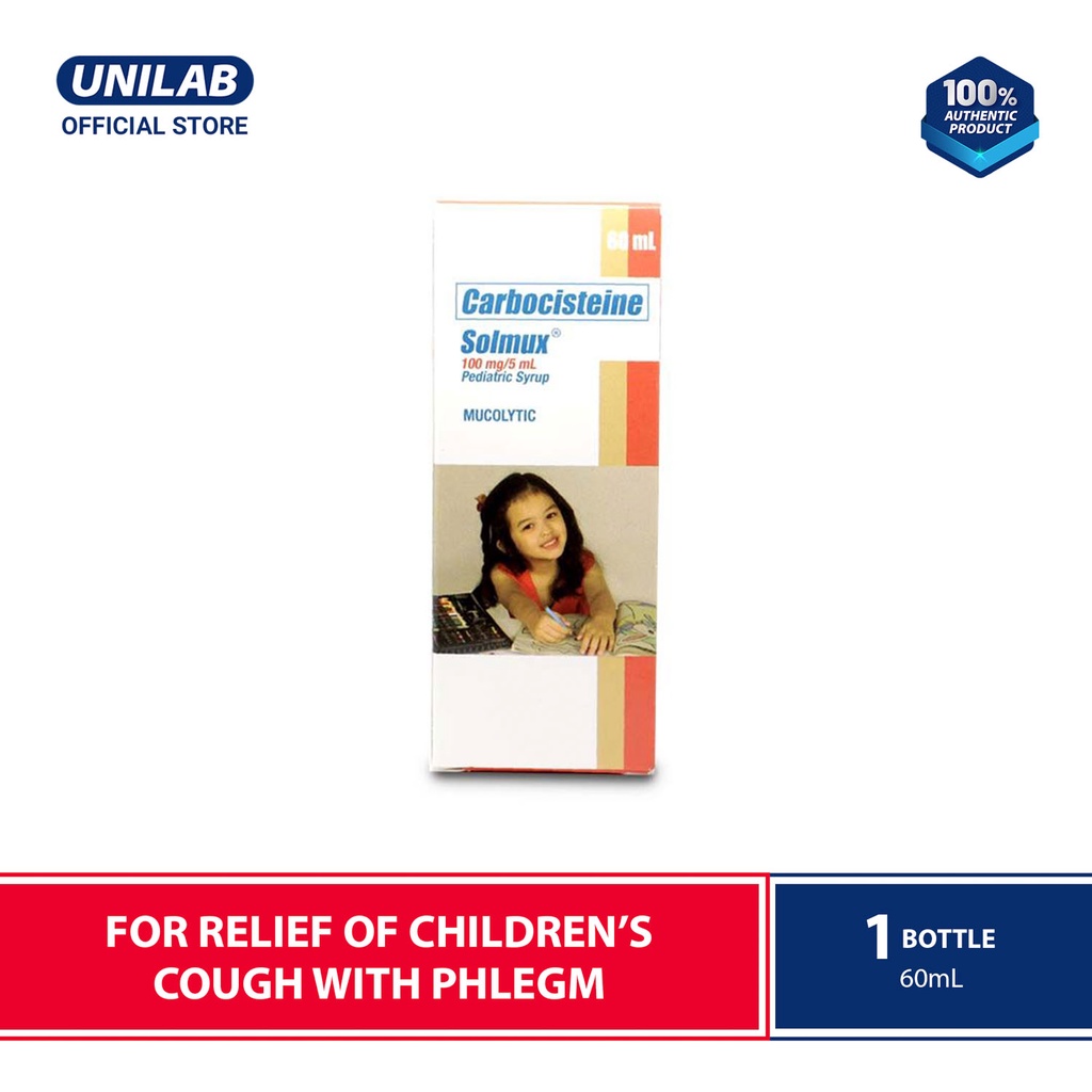 Solmux 100Mg 60mL Syrup For Relief Of Children's Cough With Phlegm ...