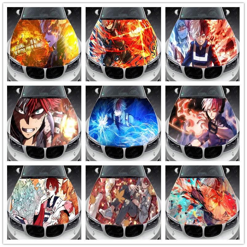 Shoto Todoroki My Hero Academia Car Hood Vinyl Stickers Wrap Vinyl Film ...