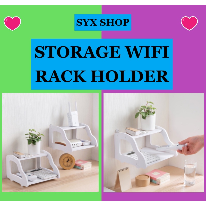 SYX SHOP Wooden Wall Mounted Wifi Router Shelf Set-Top Box Bracket ...