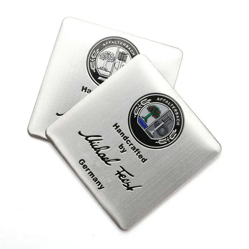 Square Aluminum Labelling Emblems Stickers Engine Badges for Mercedes ...