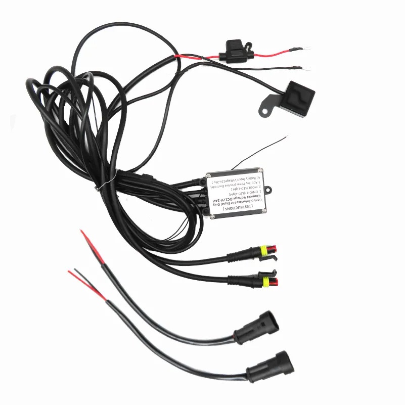 Motorcycle Fog Light Wires Switch 12V 24V Strobe Left And Right Strobe ...