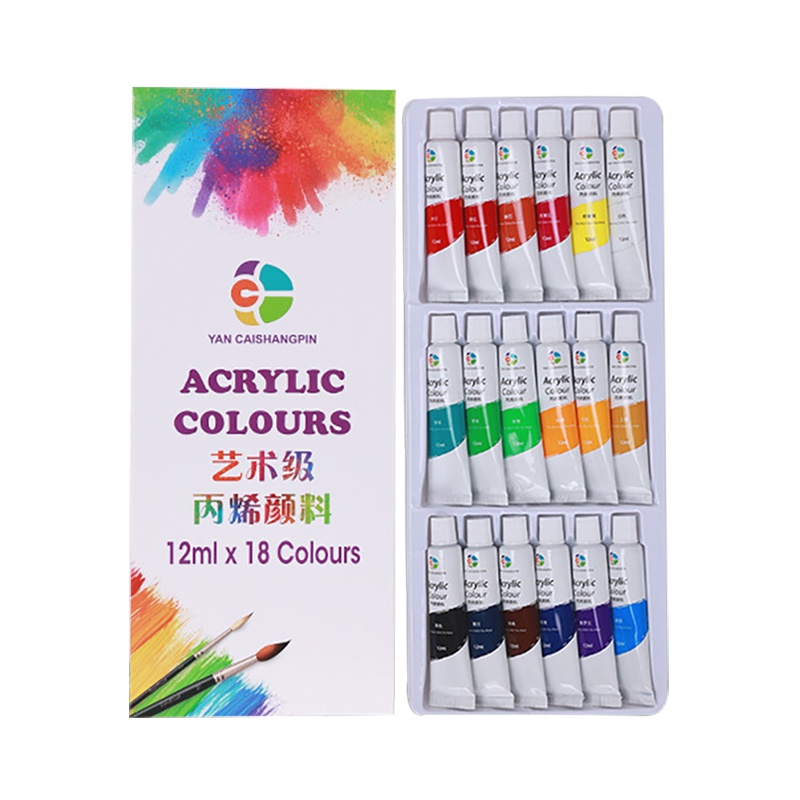HGS 12ml Acrylic Paint Set 12/18/24/36 Color Professional Artist ...
