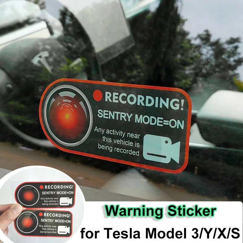 for Tesla Model 3 Y Warning Sticker Model S X Invader Sentinel Sentry ...