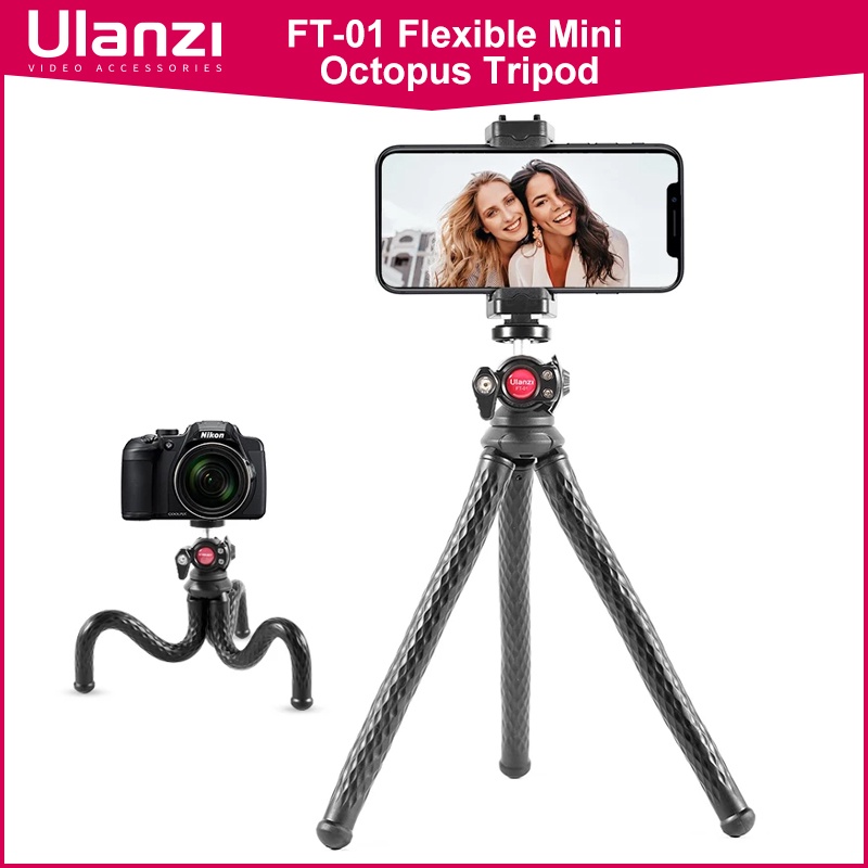 ♤ULANZI FT-01 Flexible Mini Octopus Tripod for Phone DSLR Vlog Travel ...