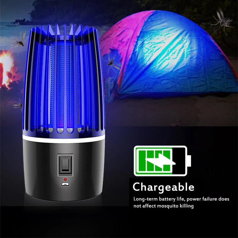 ⚡2 In 1 Rechargeable USB Anti-mosquito Lamp Kills Insects LED ...