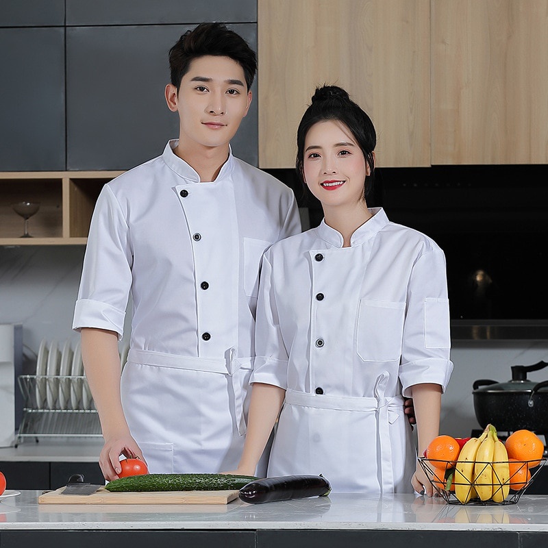 Chef Uniform Autumn and Winter Clothing Western Restaurant Hotel Chef ...