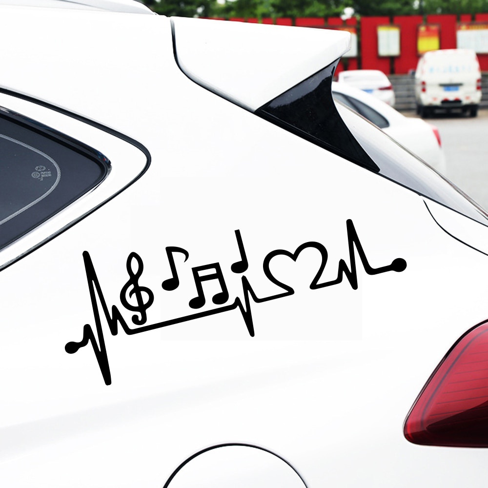 LYKX Music Notes Heart Funny Car Sticker Automobiles Motorcycles ...