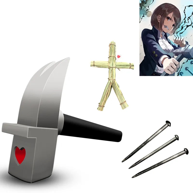 ☀Anime Jujutsu Kaisen Nobara Kugisaki Cosplay Props Resin Hammer Little ...
