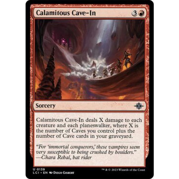 Calamitous Cave-in - LCI - Uncommon - MTG Cards (WotC) | Shopee Philippines
