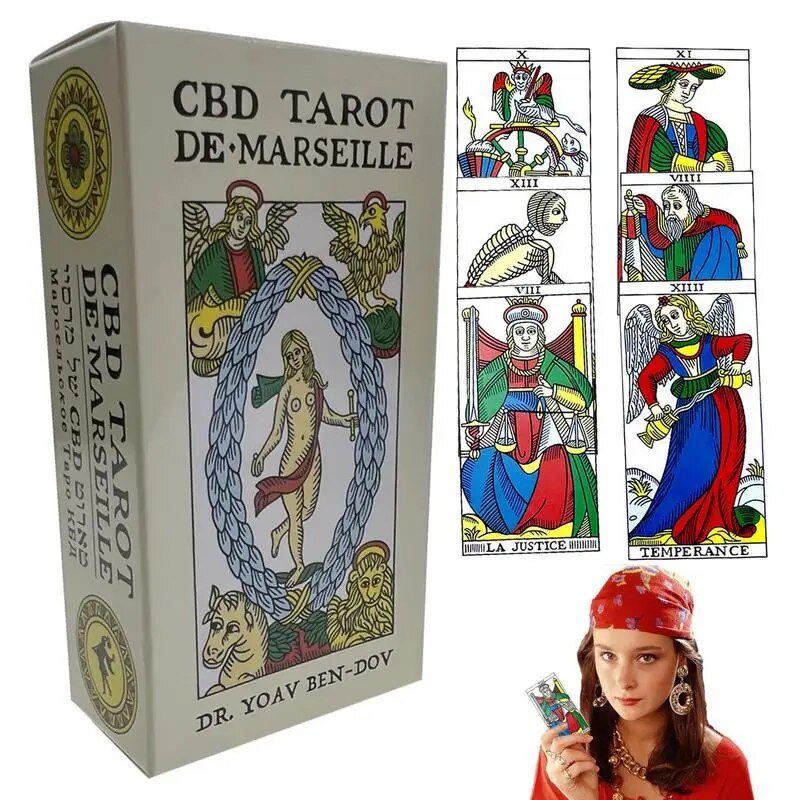 ⓞMarseille Tarot Deck Full English Version Magic Tarot Board Game ...